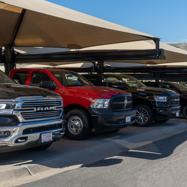 Car Dealership Canopies | Shade Structures for Cars | VPS